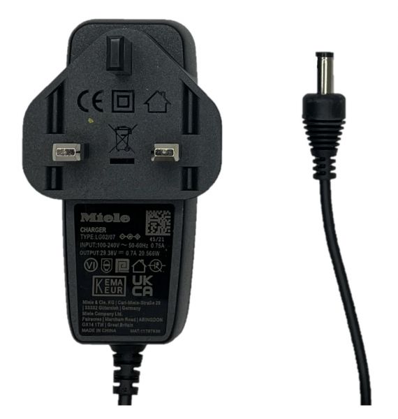 Miele Vacuum Cleaner HX Series Power Charger GB UK Plug - Kenco Spares